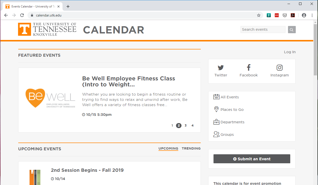 UTIA Calendar | UTIA WordPress Guide