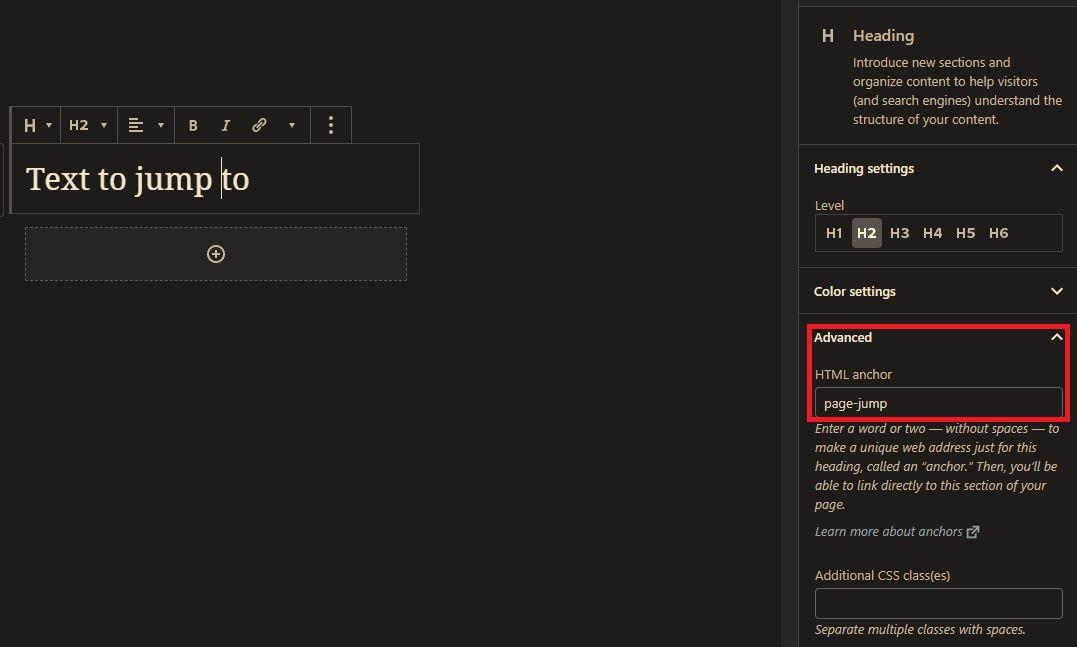 Linking to Sections of a Page | UTIA WordPress Guide