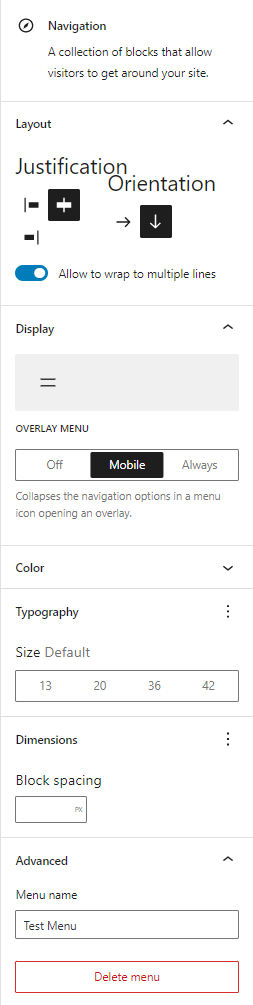 Navigation Block | UTIA WordPress Guide
